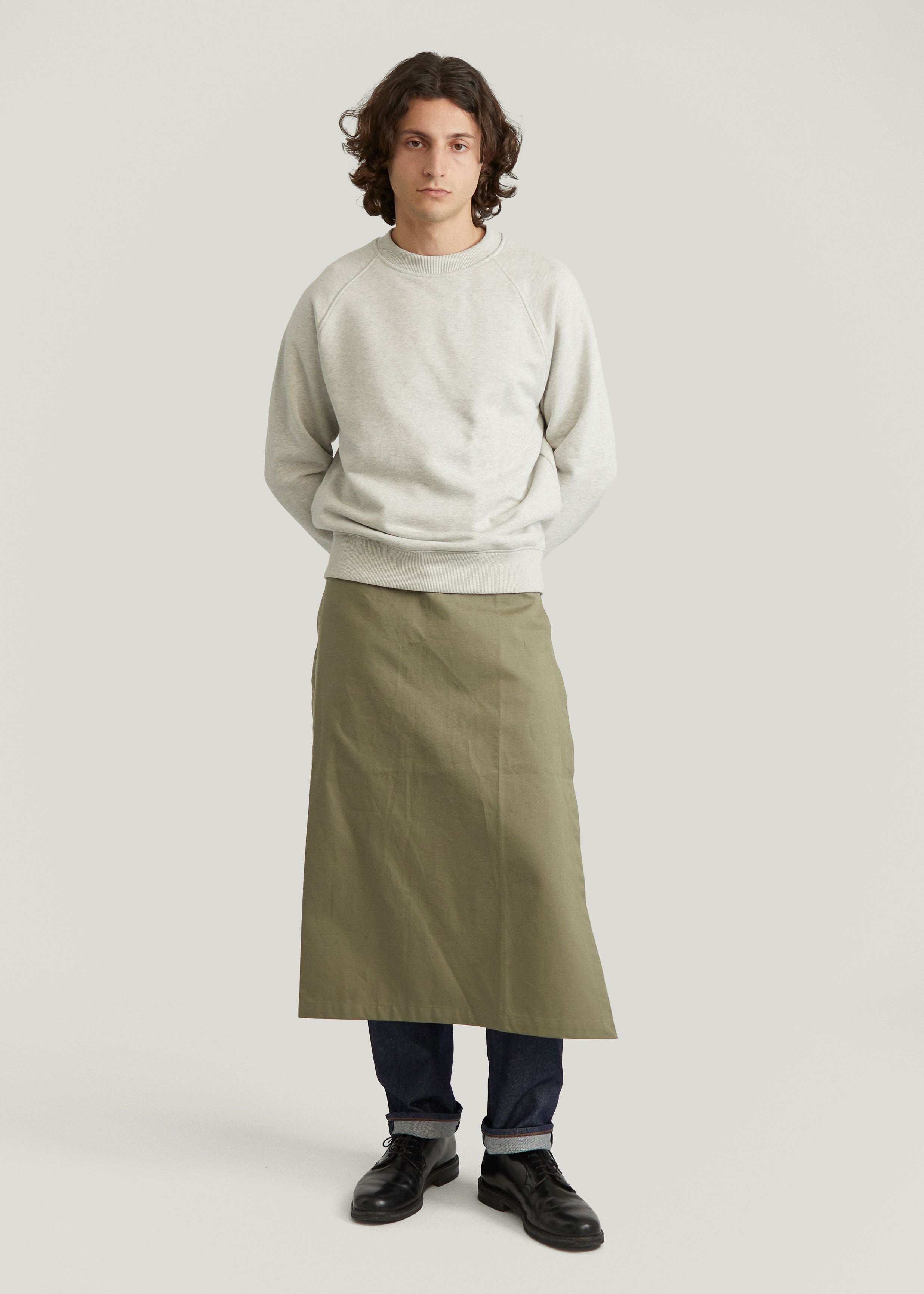 Nordnes khaki rain apron in recycled cotton Ventile – Bonnegueule